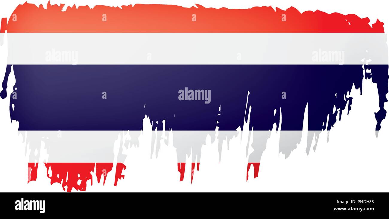 Thailand flag, vector illustration on a white background Stock Vector ...