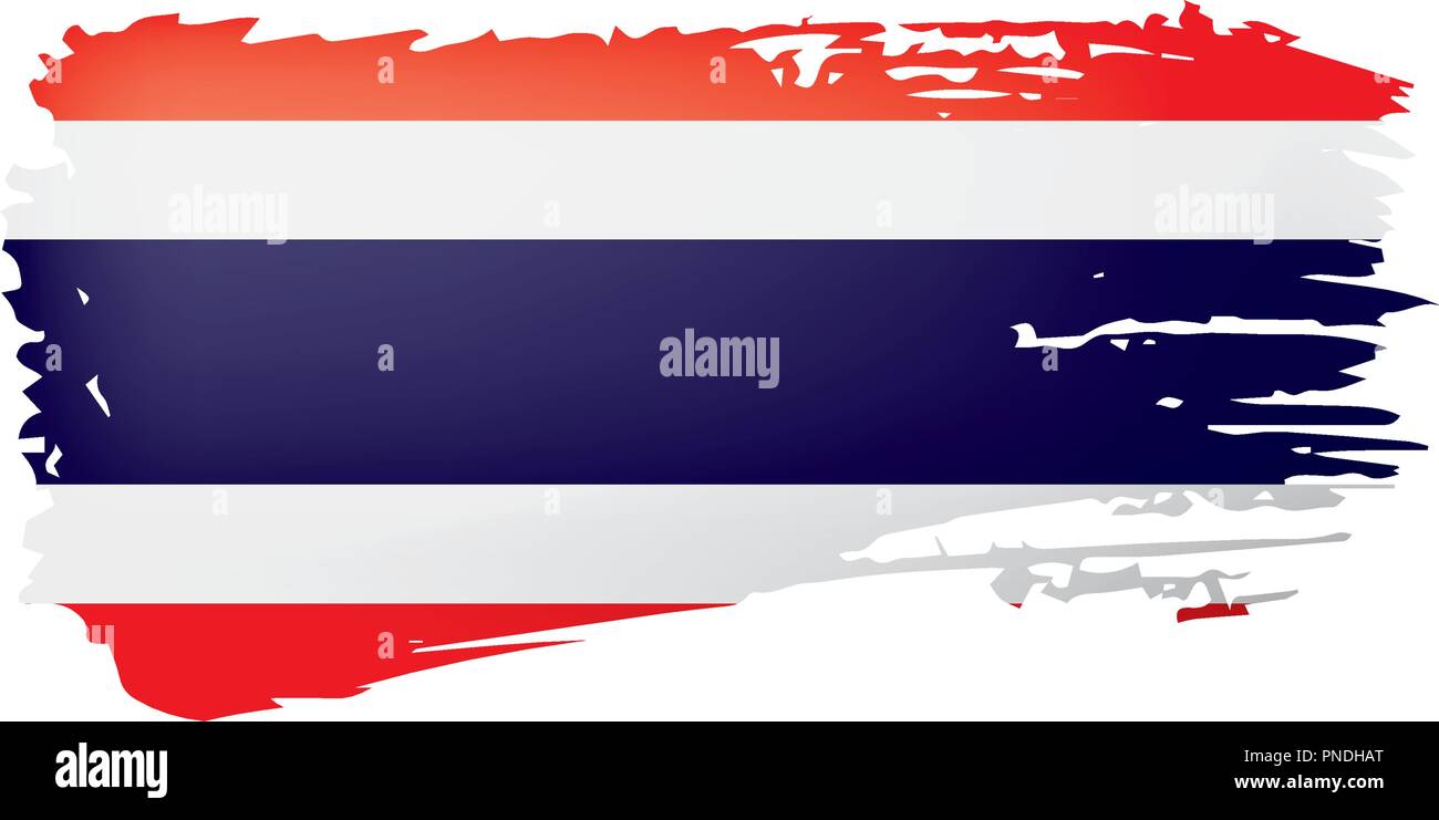 Thailand flag, vector illustration on a white background Stock Vector ...
