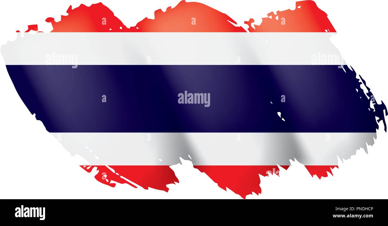Thailand flag, vector illustration on a white background Stock Vector ...