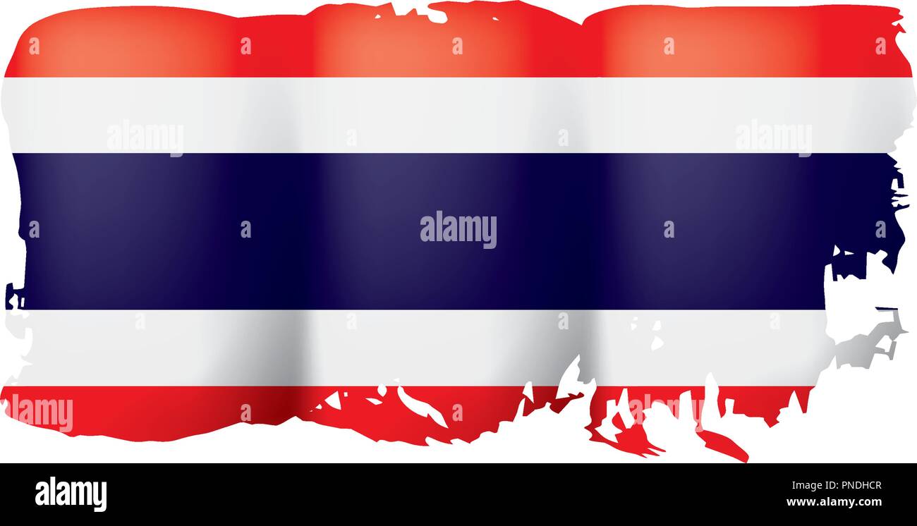 Thailand flag, vector illustration on a white background Stock Vector ...
