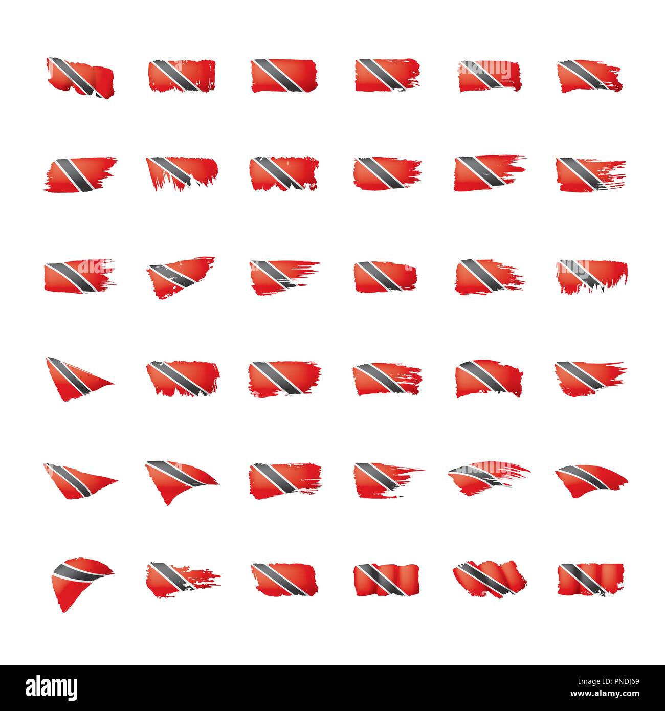 trinidad and tobago flag, vector illustration on a white background ...