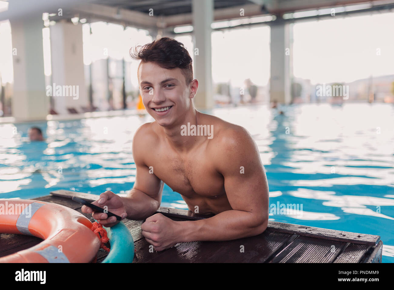 Male lifeguard pool hi-res stock photography and images - Alamy