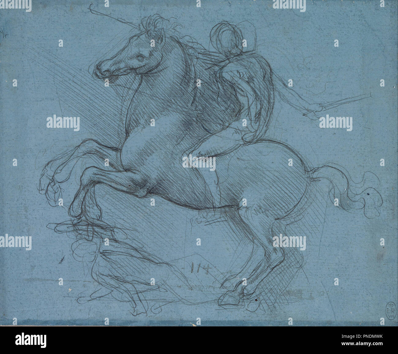 Study for an equestrian monument (recto). Date/Period: Ca. 1485 - ca ...