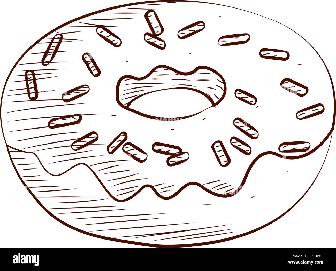 Delicious donut outlinet Stock Vector Image & Art - Alamy