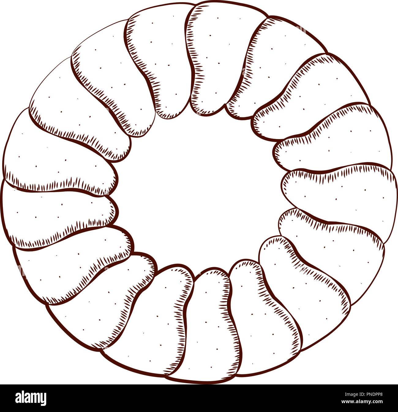 Delicious donut outlinet Stock Vector Image & Art - Alamy