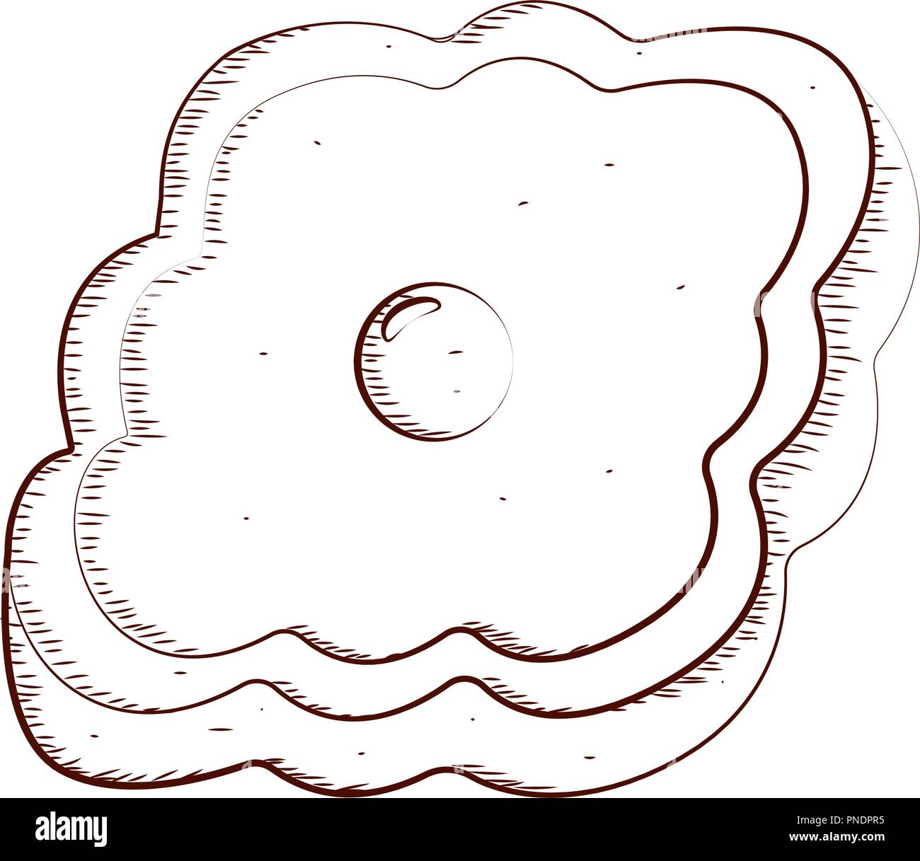 delicious cookie outline Stock Vector Image & Art - Alamy