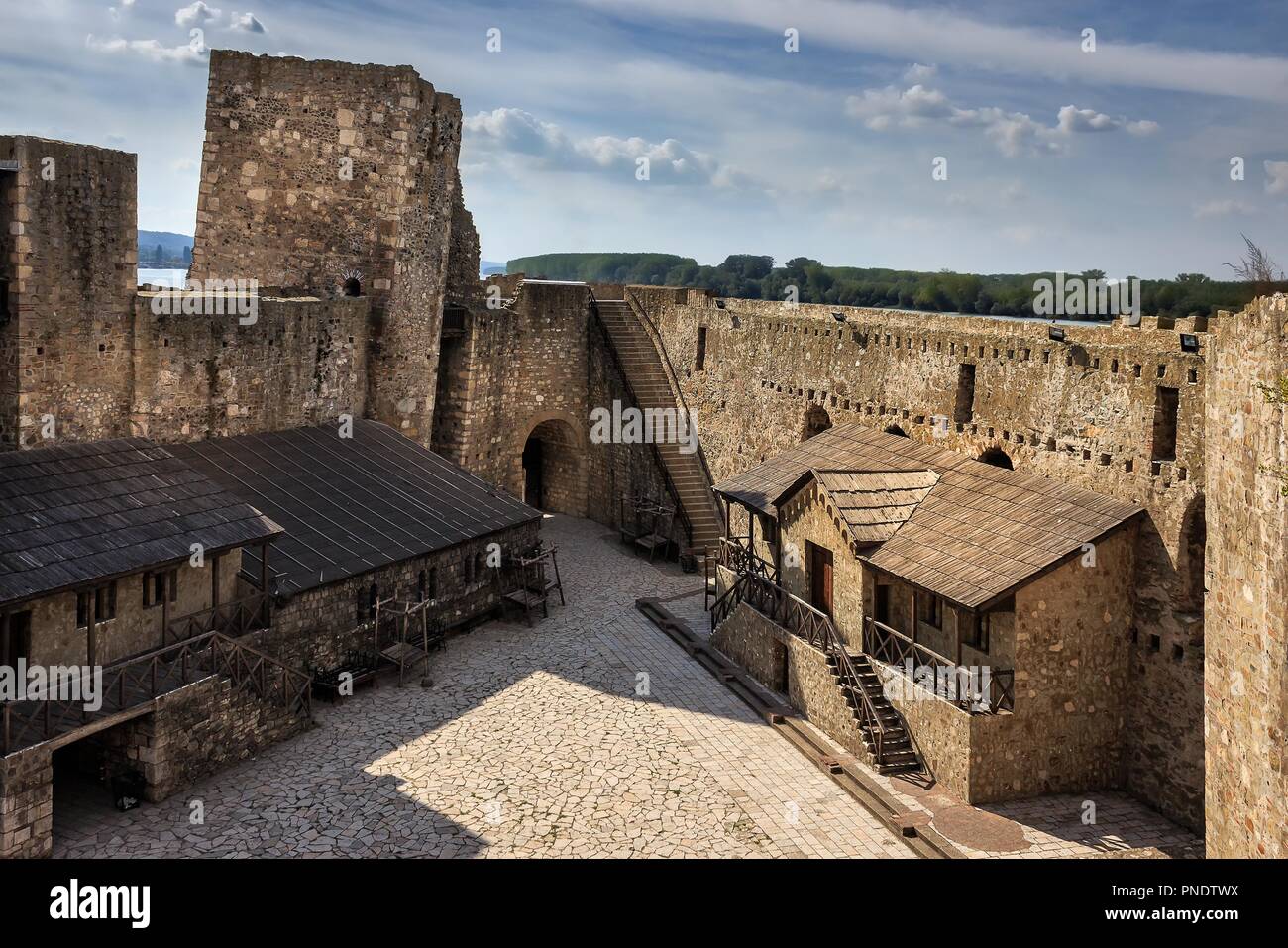 Inside view of Small town of Smederevo fortress Stock Photo - Alamy