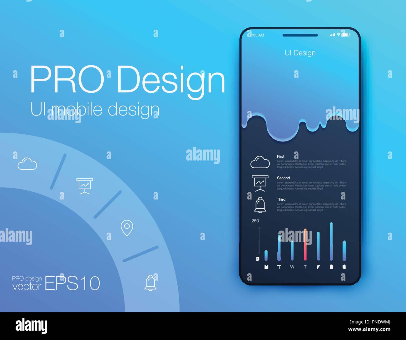 Vector Illustration of screens and web concept. Interface UX, UI GUI ...