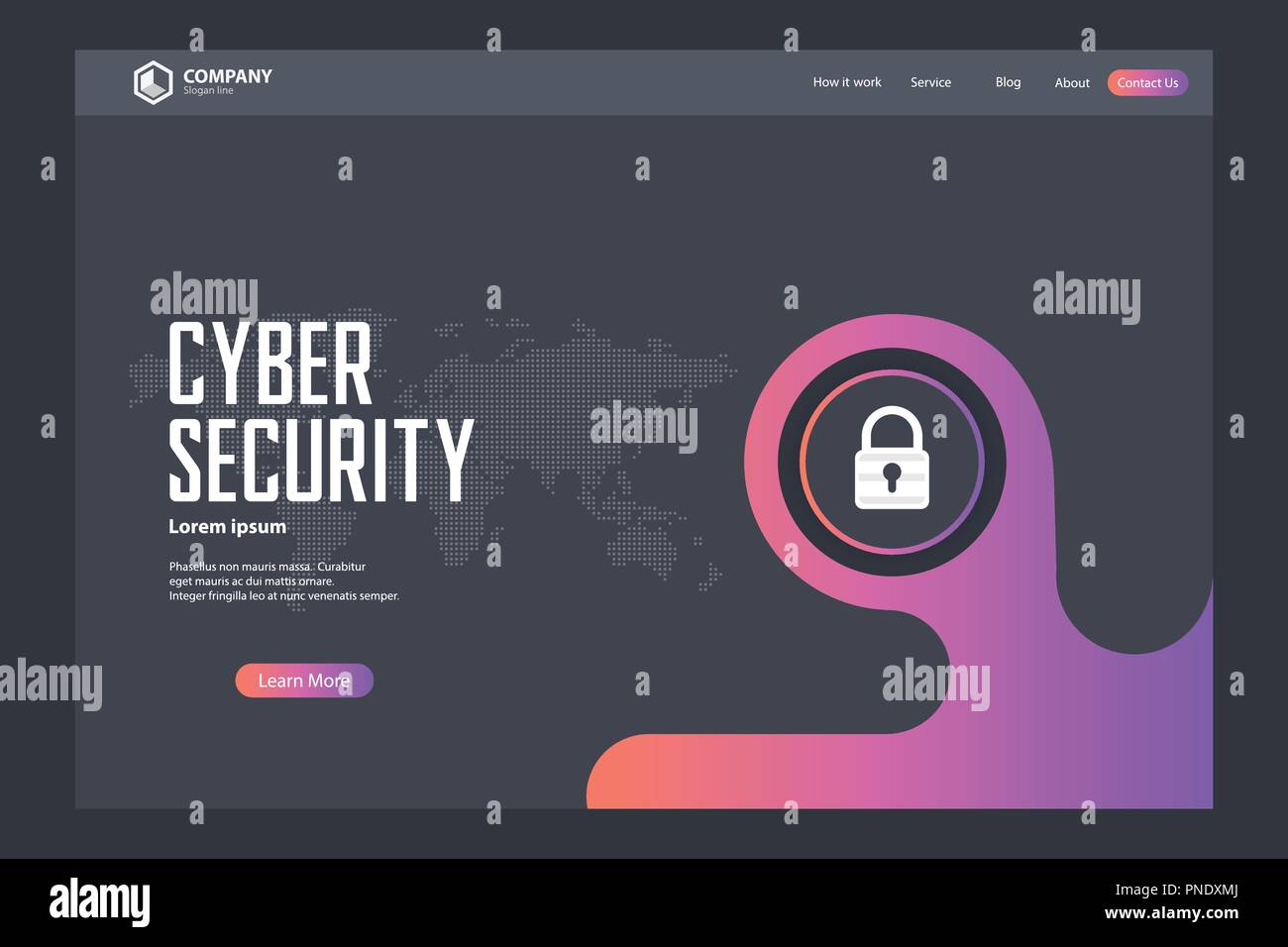 Data internet security landing Stock Vector Images - Alamy