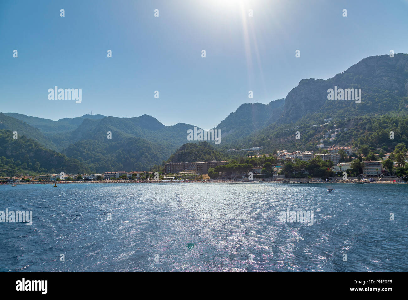 Turunc beach from sea in Turunc, Marmaris, Turkey Stock Photo - Alamy