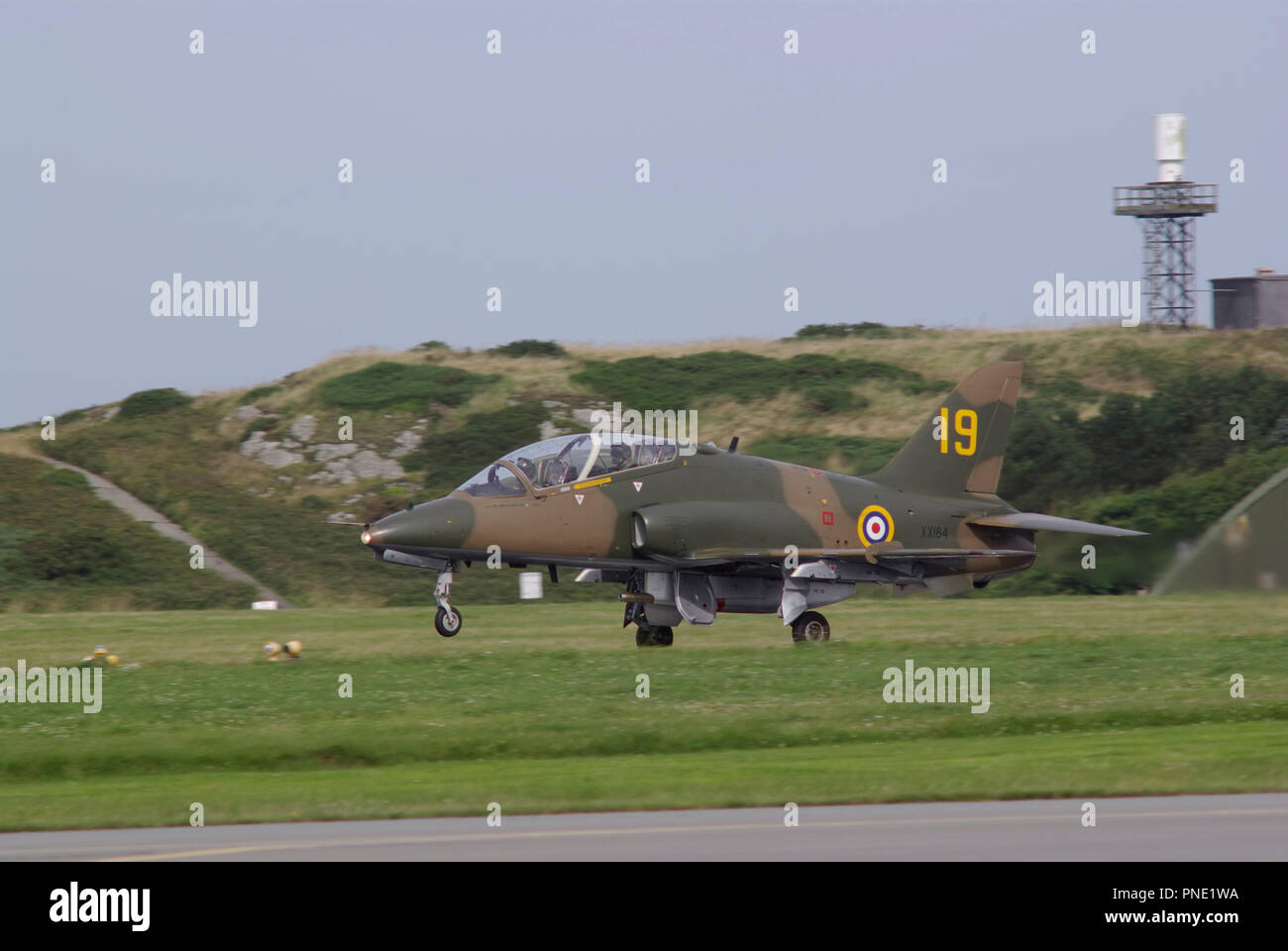 BAe Hawk T1 XX184, 19 Sqn, RAF Valley, Anglesey Stock Photo - Alamy