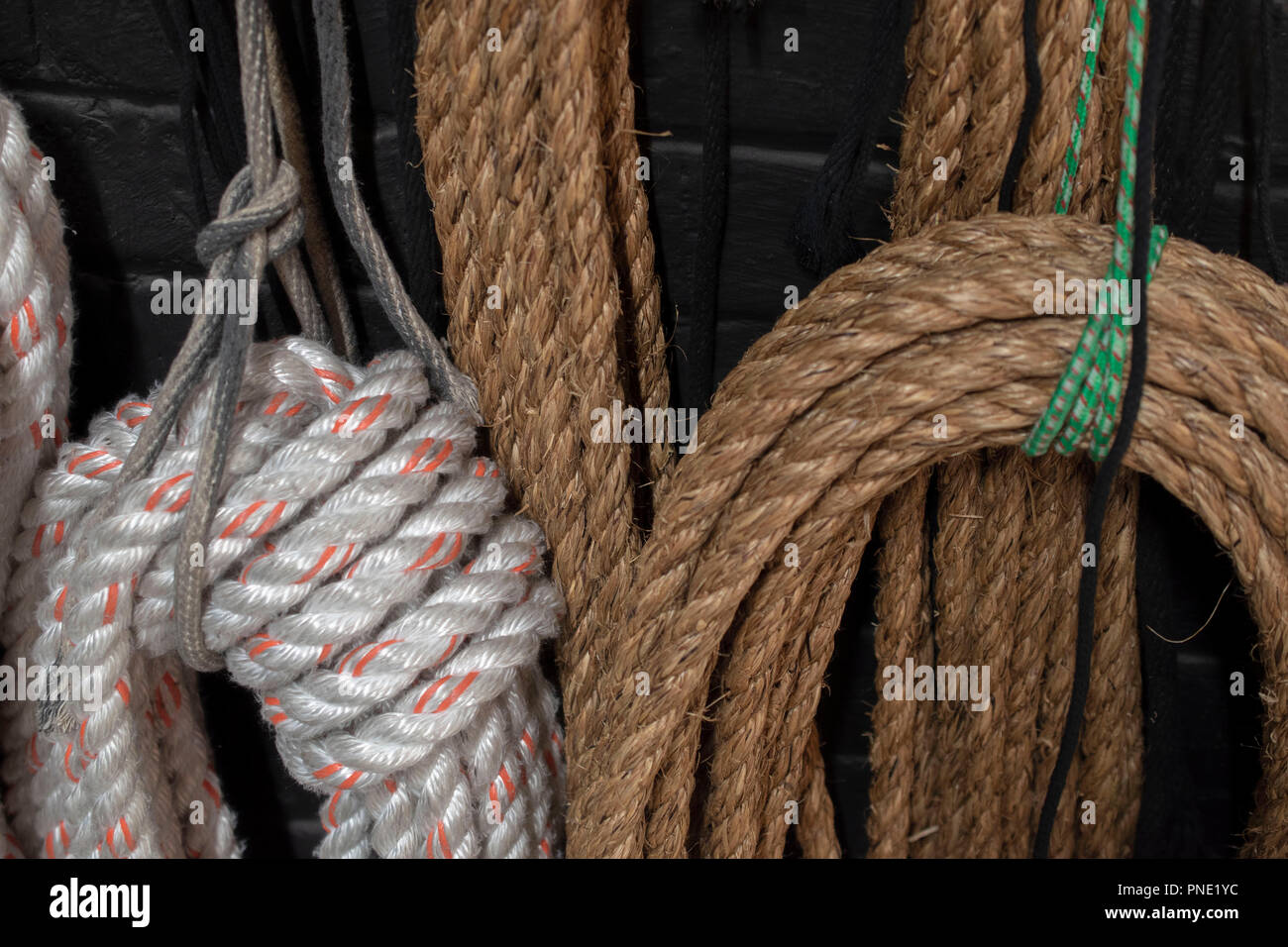 Hemp Rope Coiled Stock Photos & Hemp Rope Coiled Stock Images - Alamy