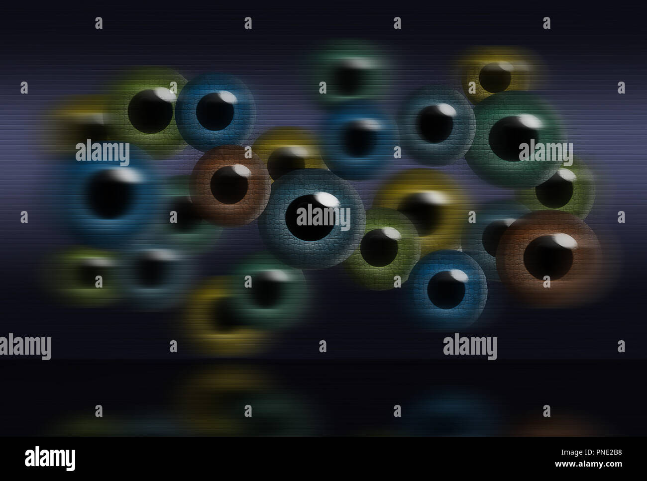 Here are eyes, many of them in an illustration to be used for a ...