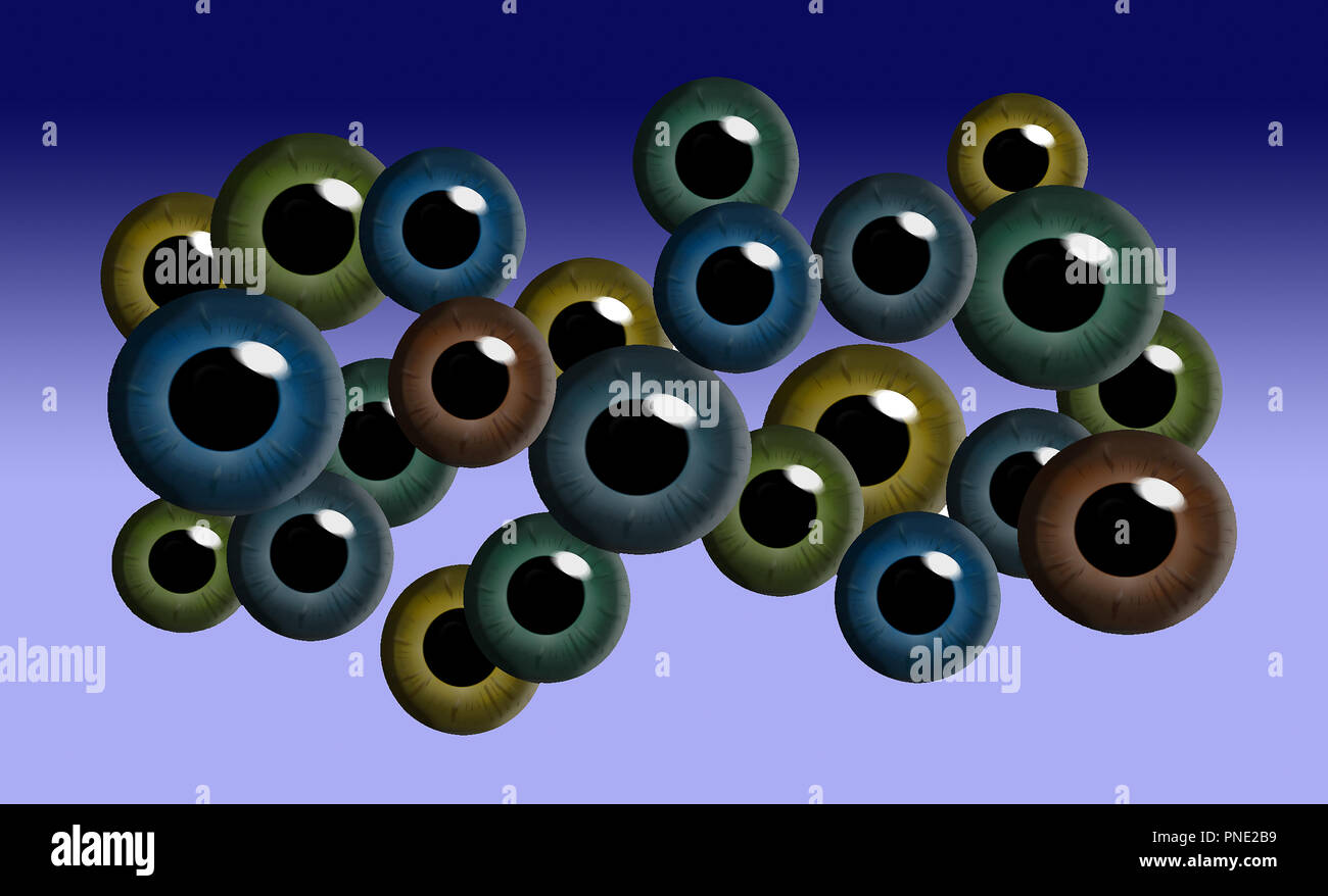 Here are eyes, many of them in an illustration to be used for a ...