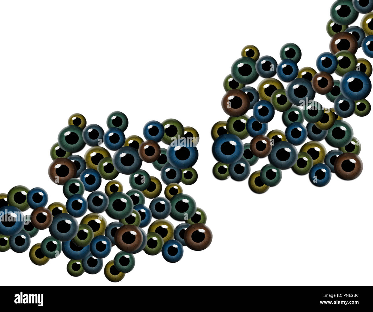 Here are eyes, many of them in an illustration to be used for a ...