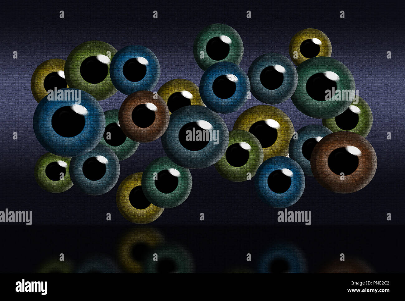 Here are eyes, many of them in an illustration to be used for a ...