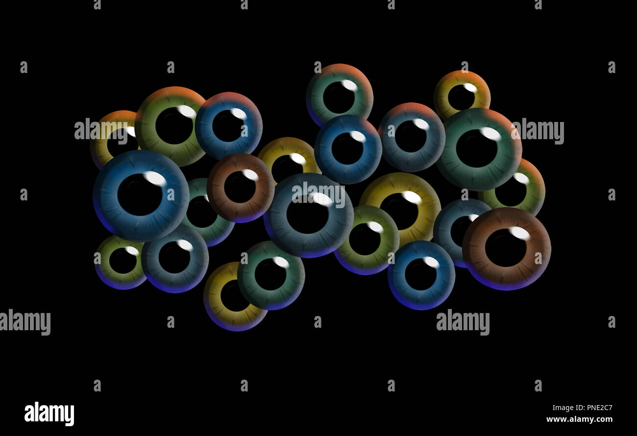 Here are eyes, many of them in an illustration to be used for a ...