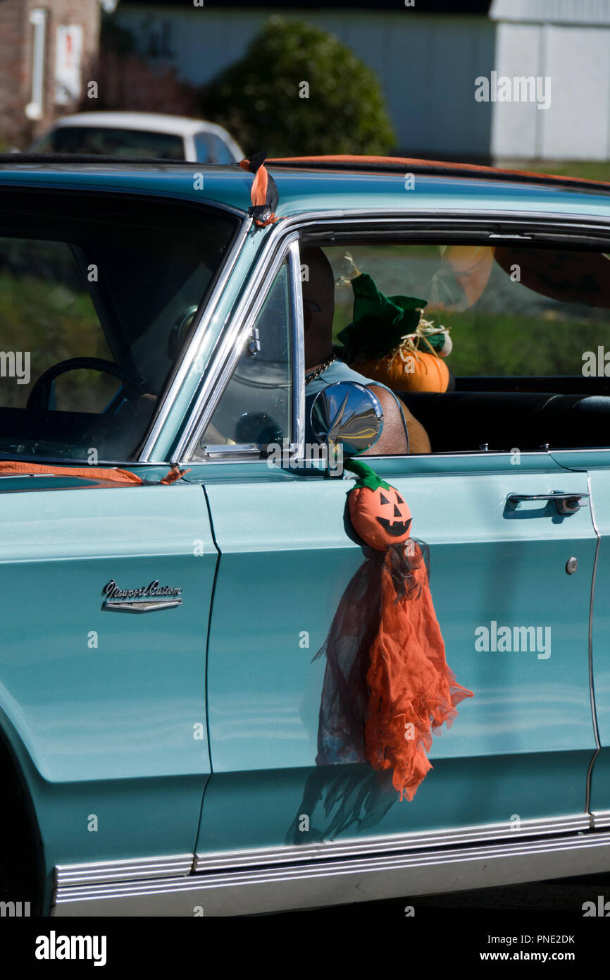 Antique auto light blue Chrysler Newport Custom decorated for the ...