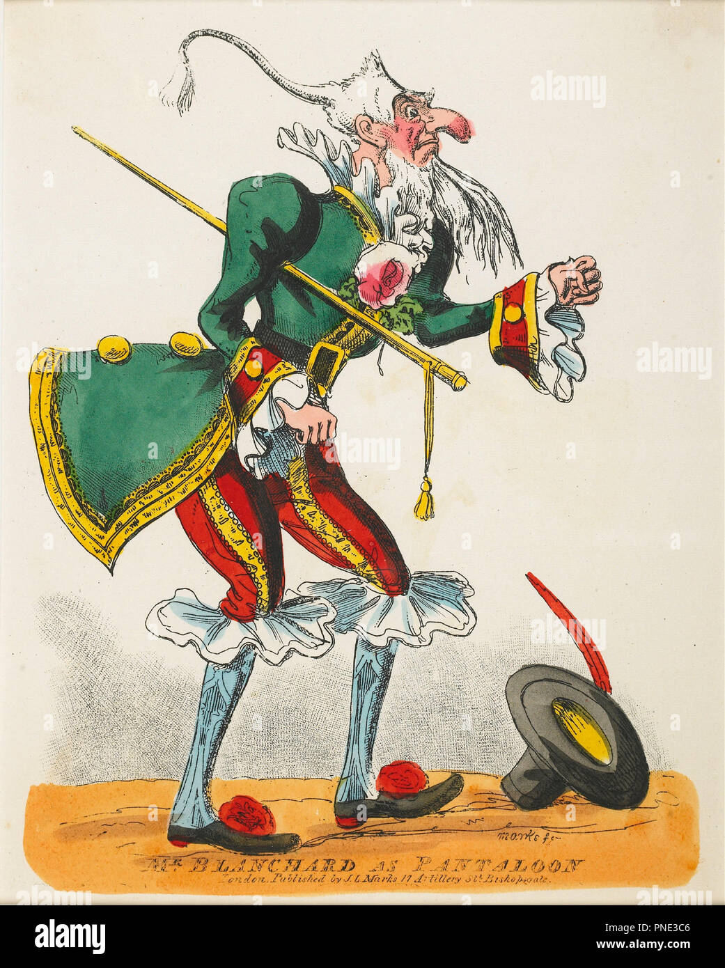 Theatrical portrait - Mr Blanchard as Pantaloon. Date/Period: 1822 ...