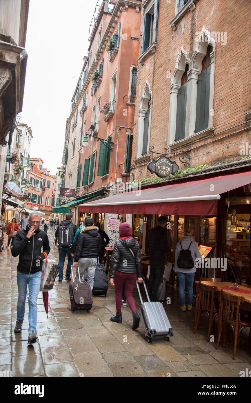 streets of Venice are usually busy with tourists visiting the ...