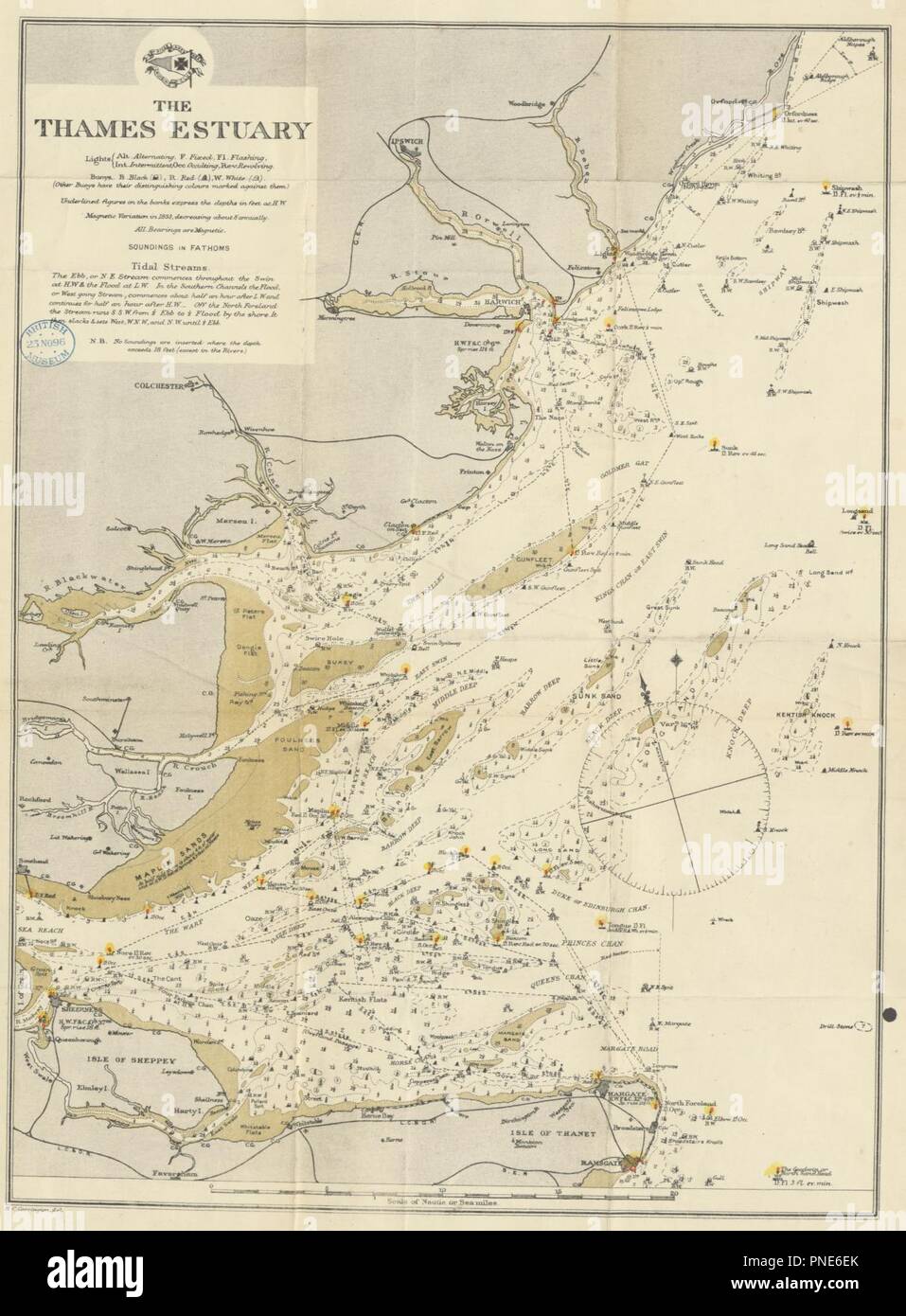 Chart of the thames estuary hi-res stock photography and images - Alamy
