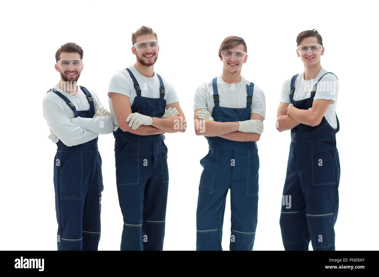 professional team of industrial workers Stock Photo - Alamy