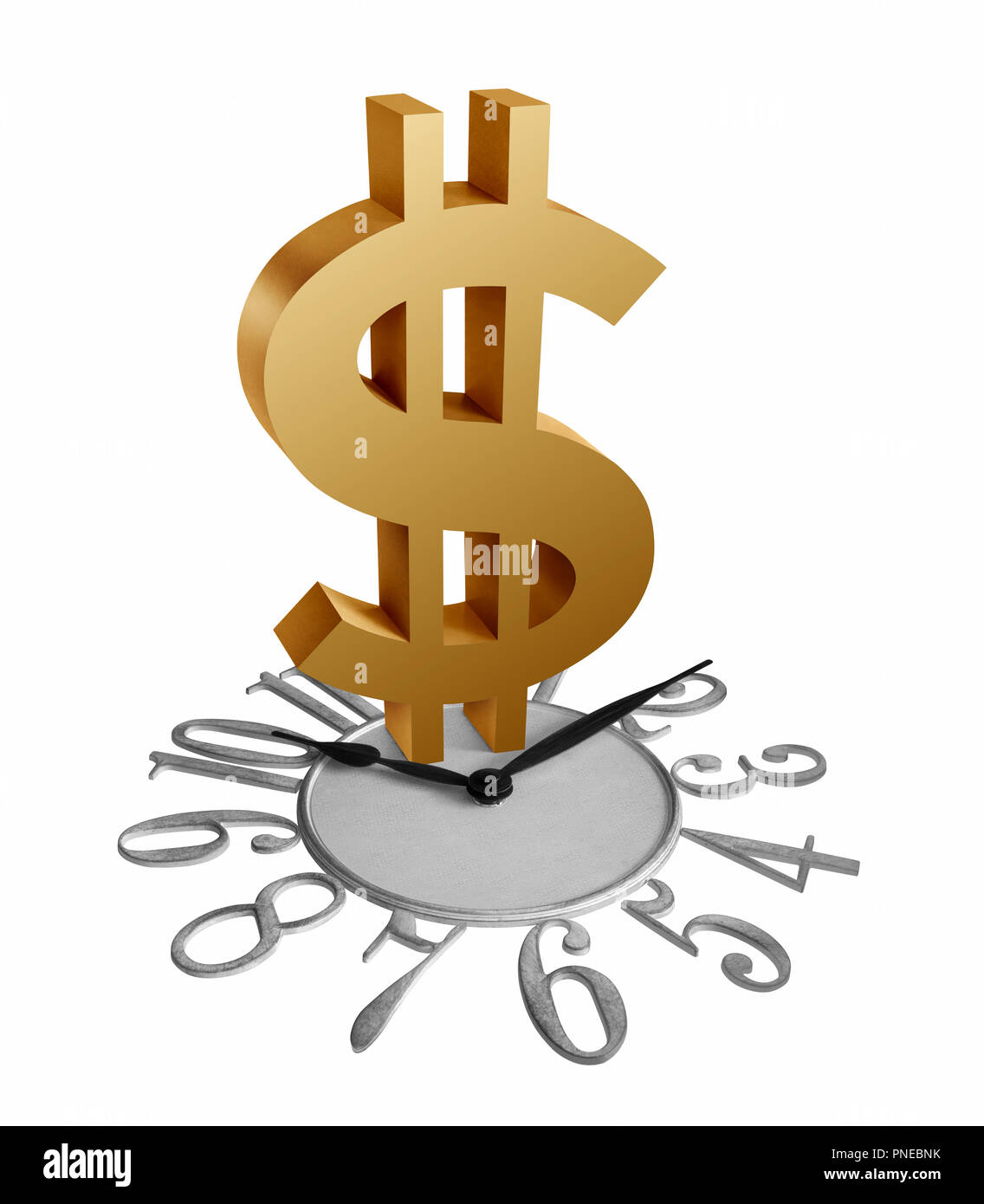 Money time clock business Cut Out Stock Images & Pictures - Alamy