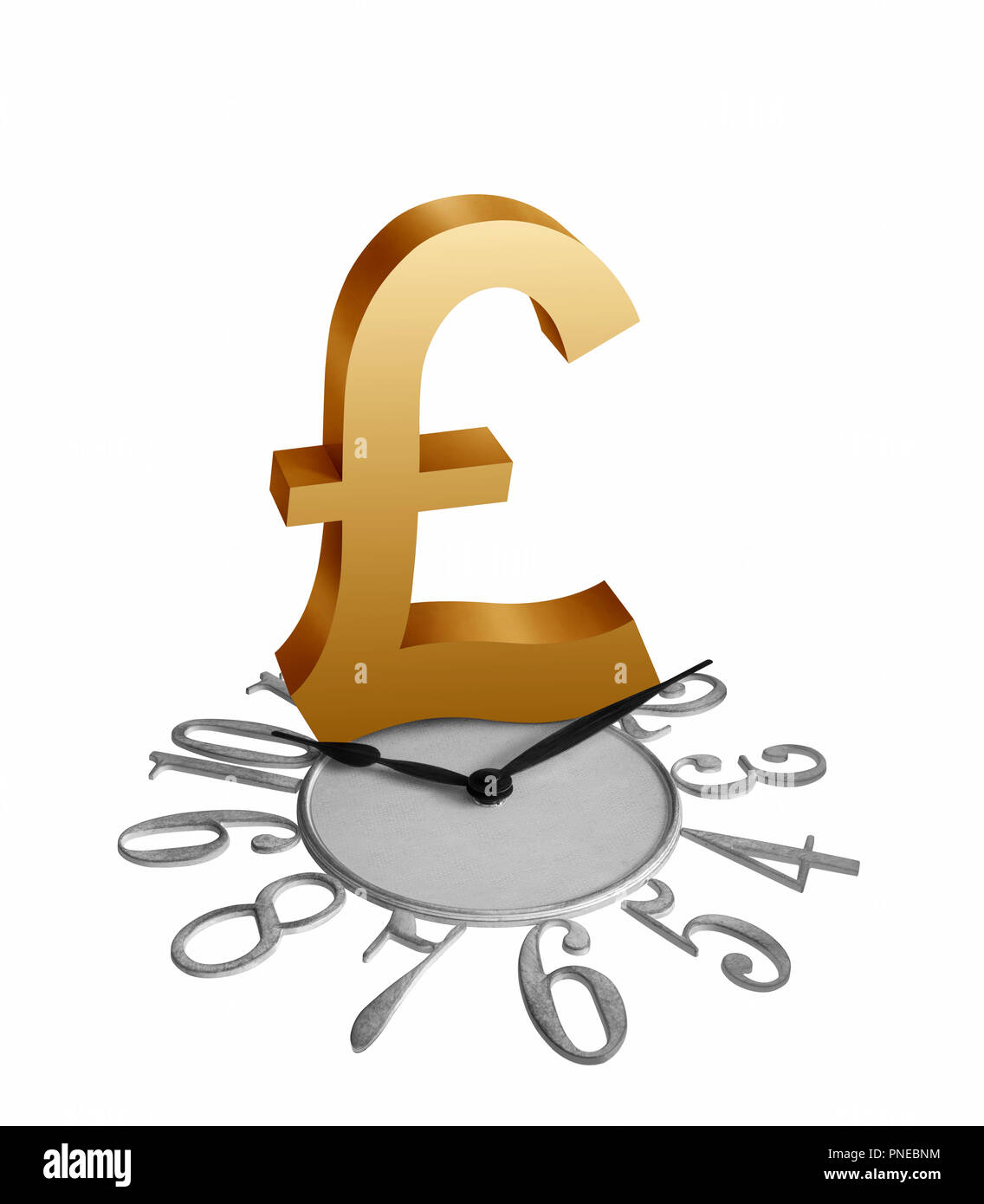 Money time clock business Cut Out Stock Images & Pictures - Alamy