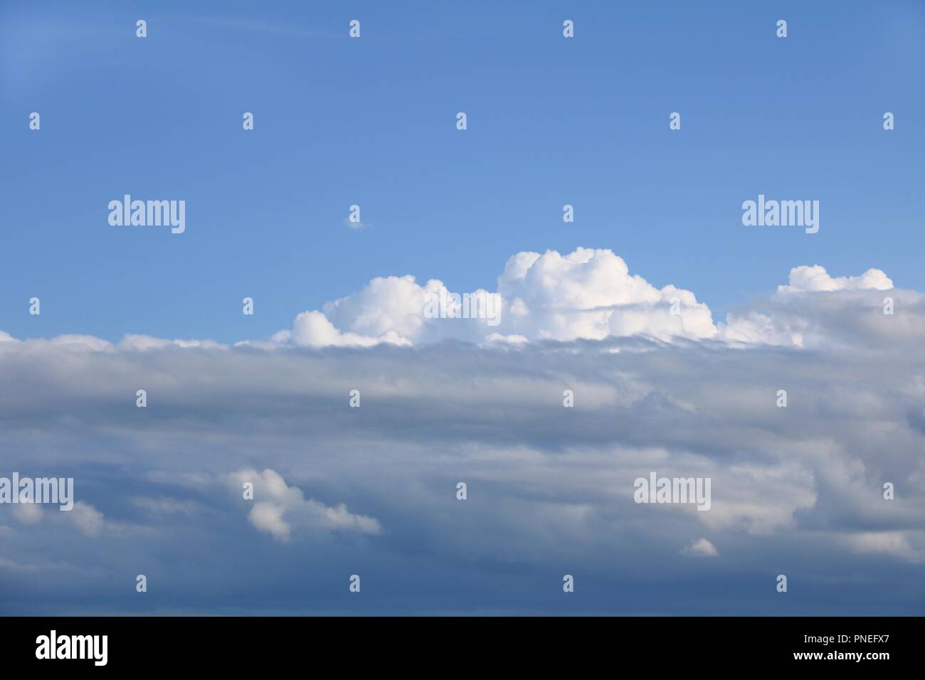 blue sky with big cloud and raincloud, art of nature beautiful and copy ...