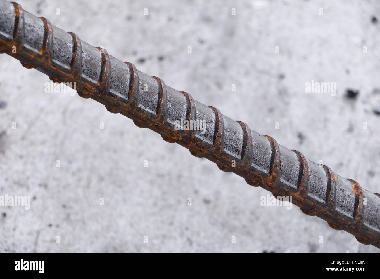 wrinkle steel bar for welder on concrete floor in construction site ...
