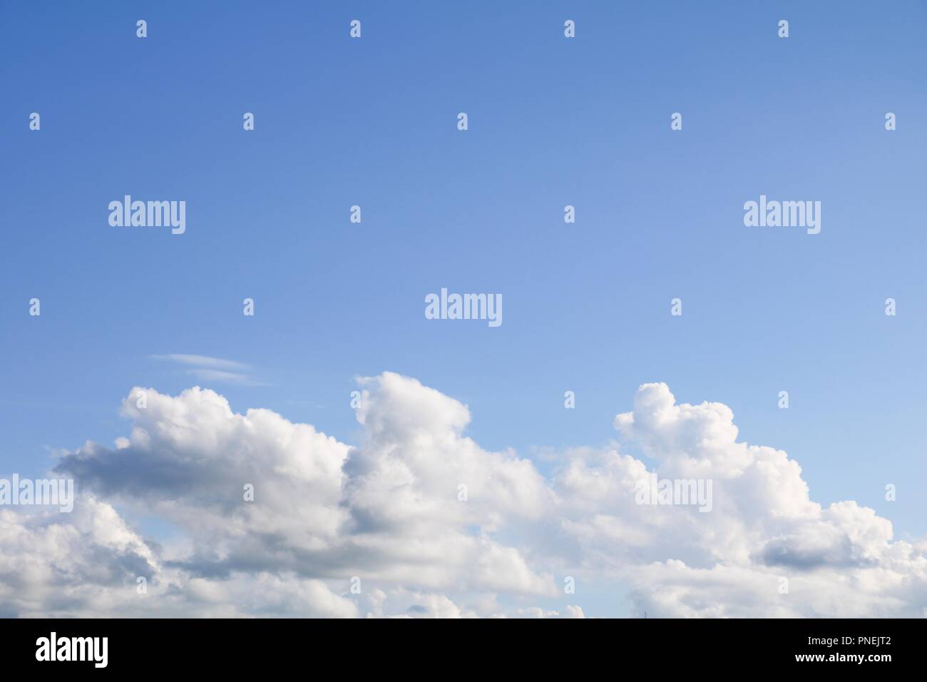 blue sky with big cloud and raincloud, art of nature beautiful and copy ...