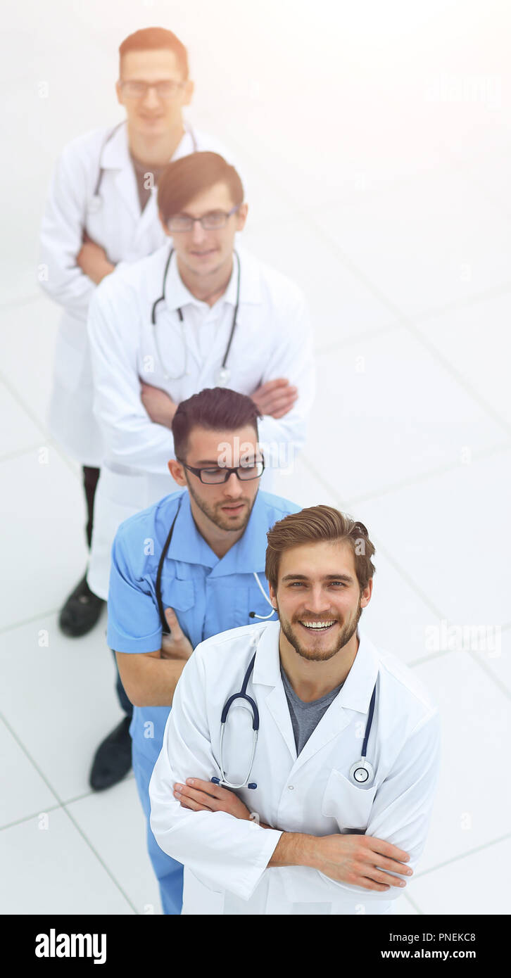 group of medical personnel.isolated on white Stock Photo - Alamy