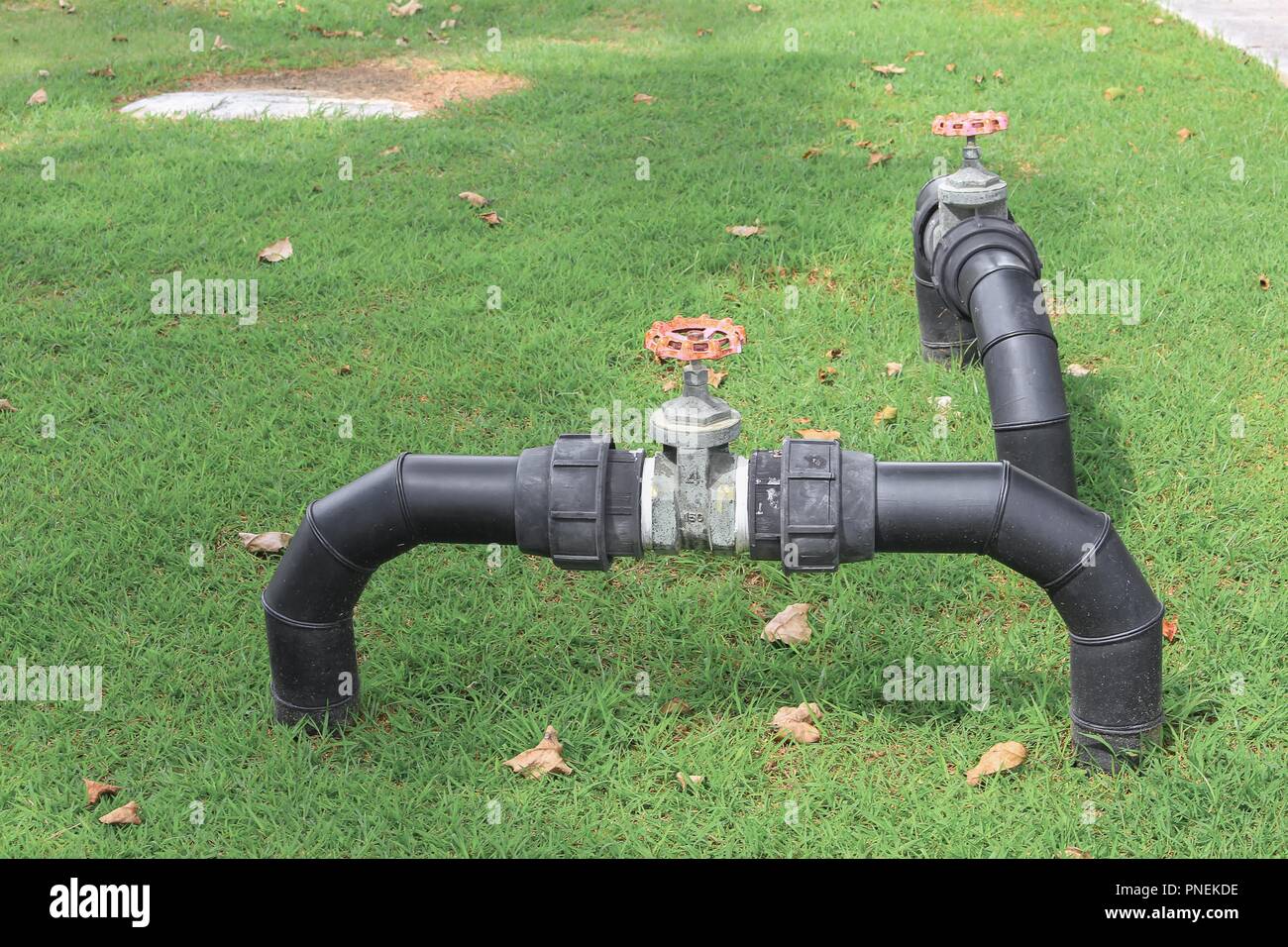 water valve plumbing rust on steel and tap pipe black joint Stock Photo ...