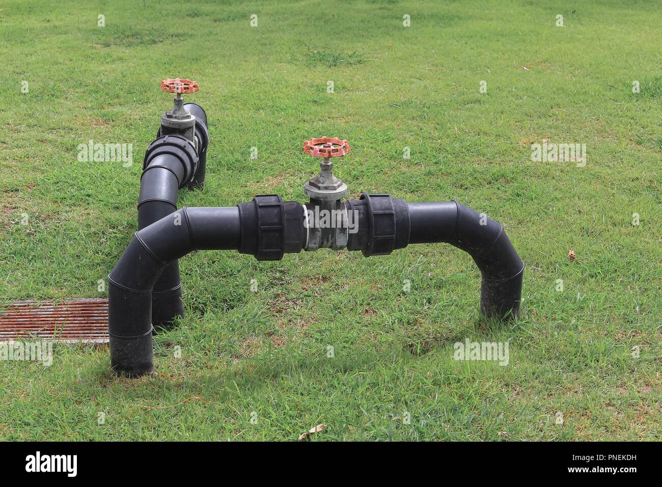 water valve plumbing rust on steel and tap pipe black joint Stock Photo ...