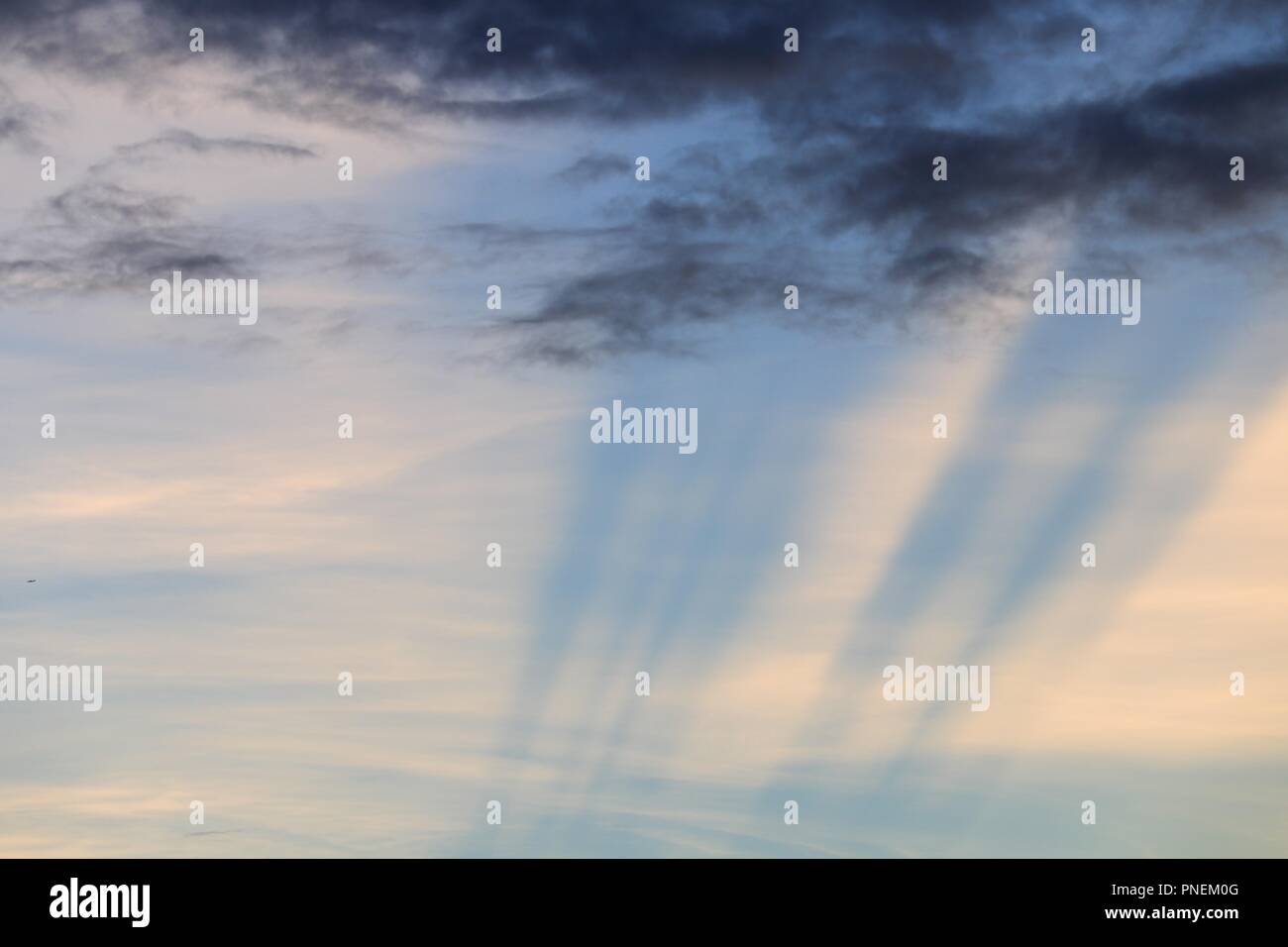 sky in sunset and raincloud art beautiful in nature, space for add text ...