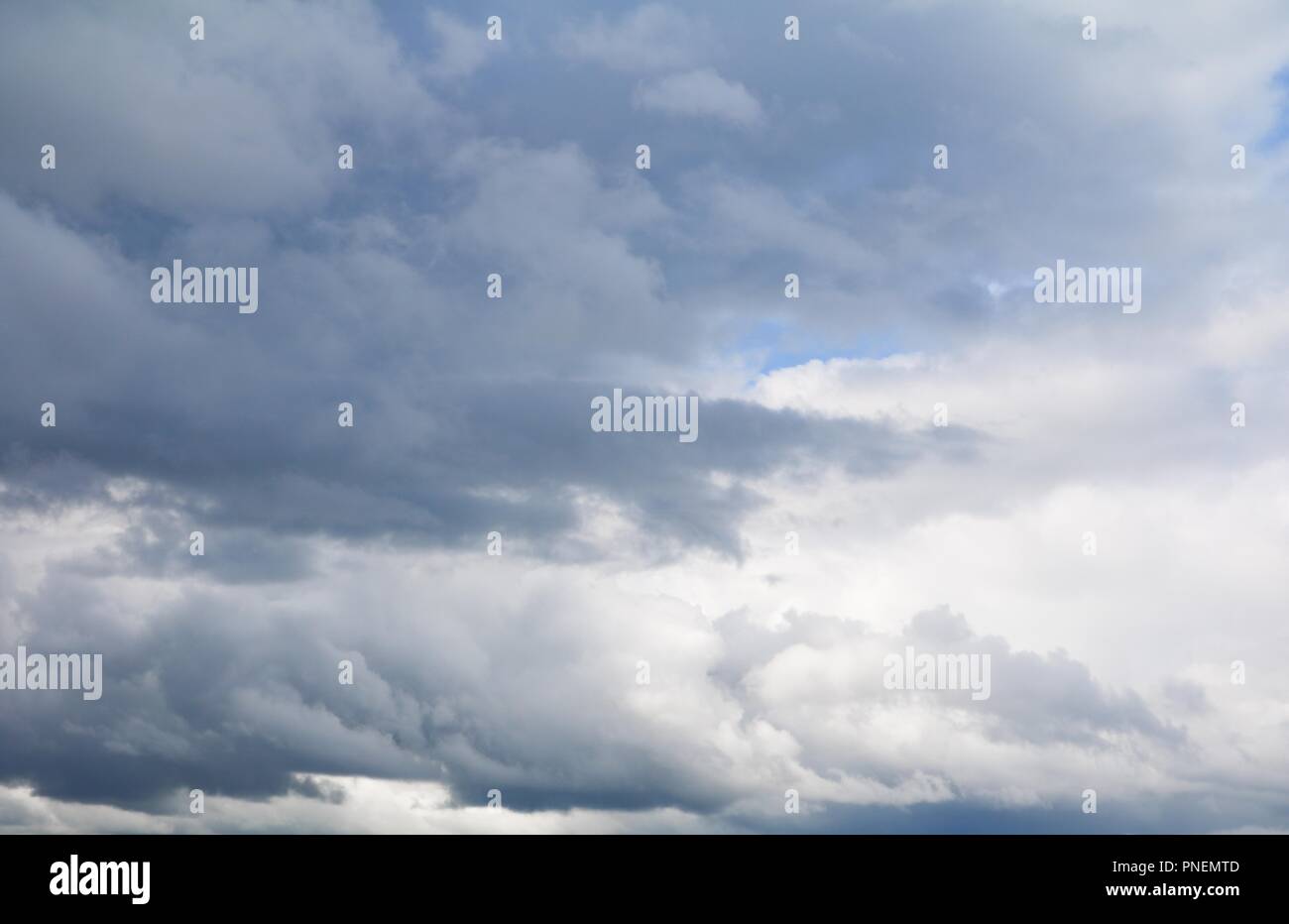 blue sky with big cloud and raincloud, art of nature beautiful and copy ...