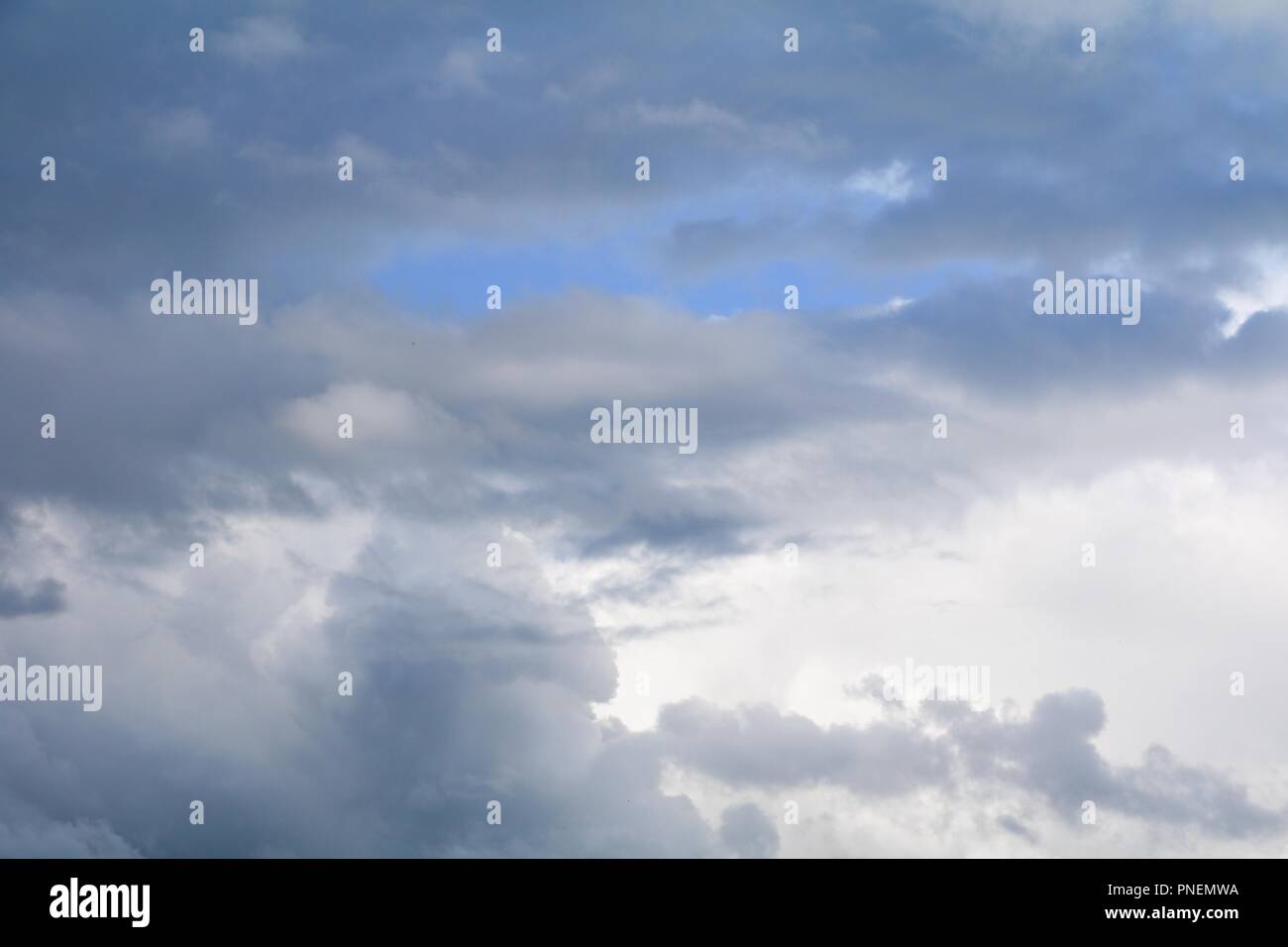 blue sky with big cloud and raincloud, art of nature beautiful and copy ...