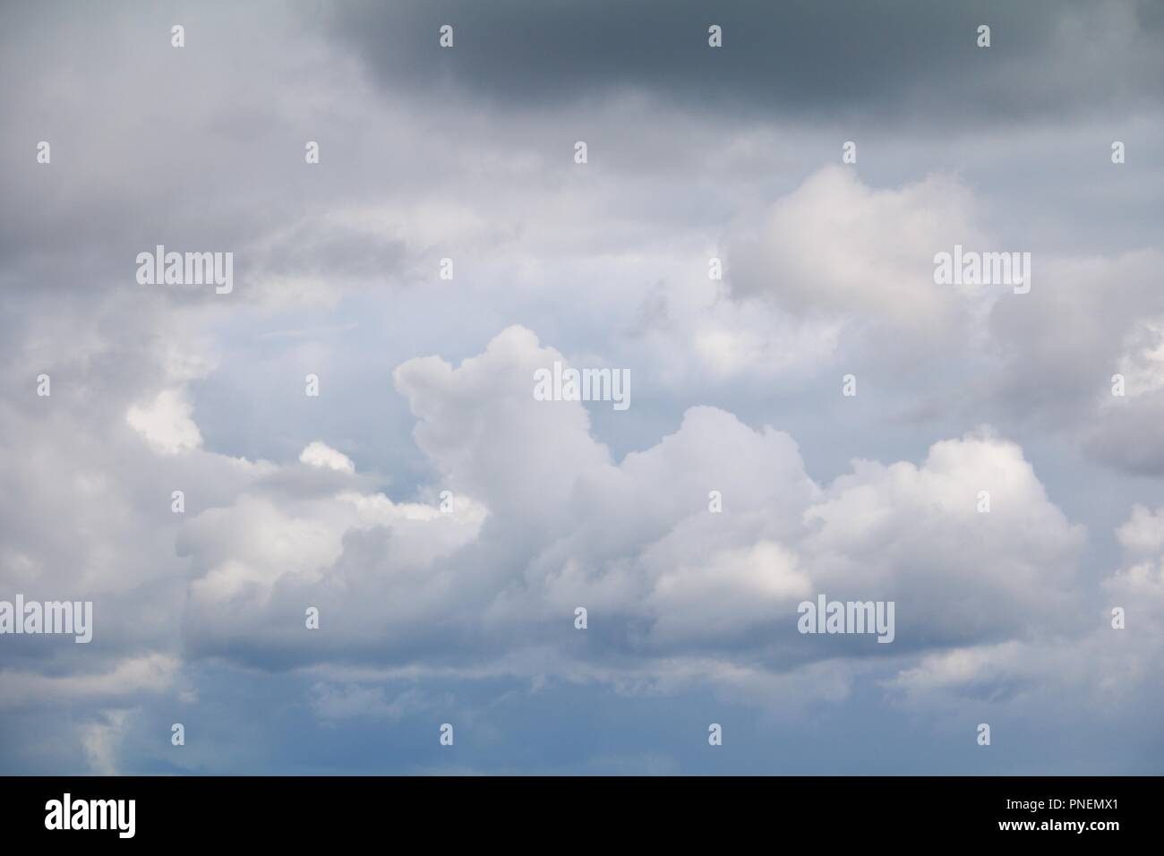 blue sky with big cloud and raincloud, art of nature beautiful and copy ...