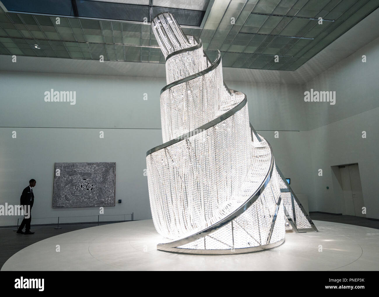 Fountain of Light by Ai Wei wei at Louvre museum Abu Dhabi, United Arab ...