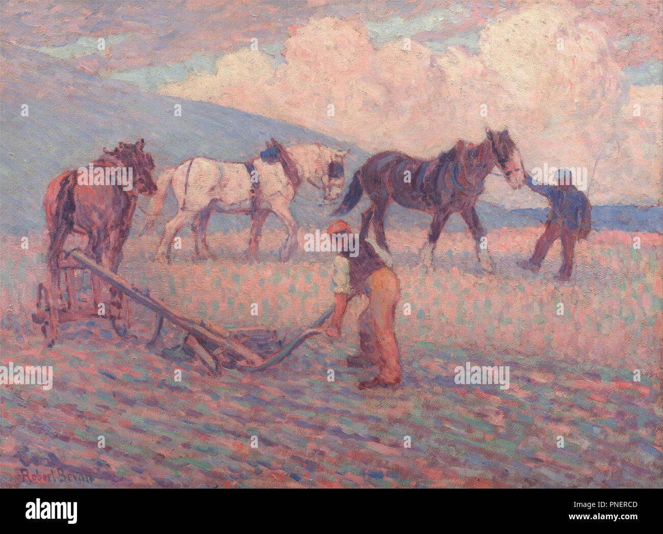 Ploughing horse painting hi-res stock photography and images - Alamy