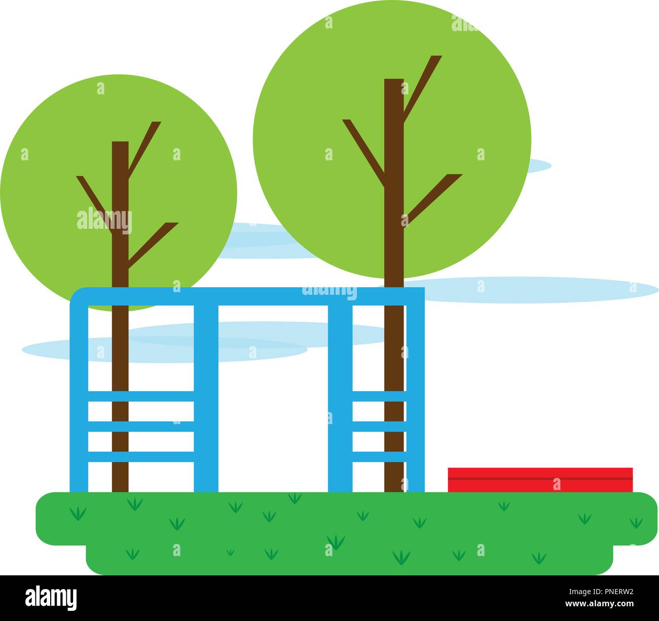 Playground with view Stock Vector Images - Alamy