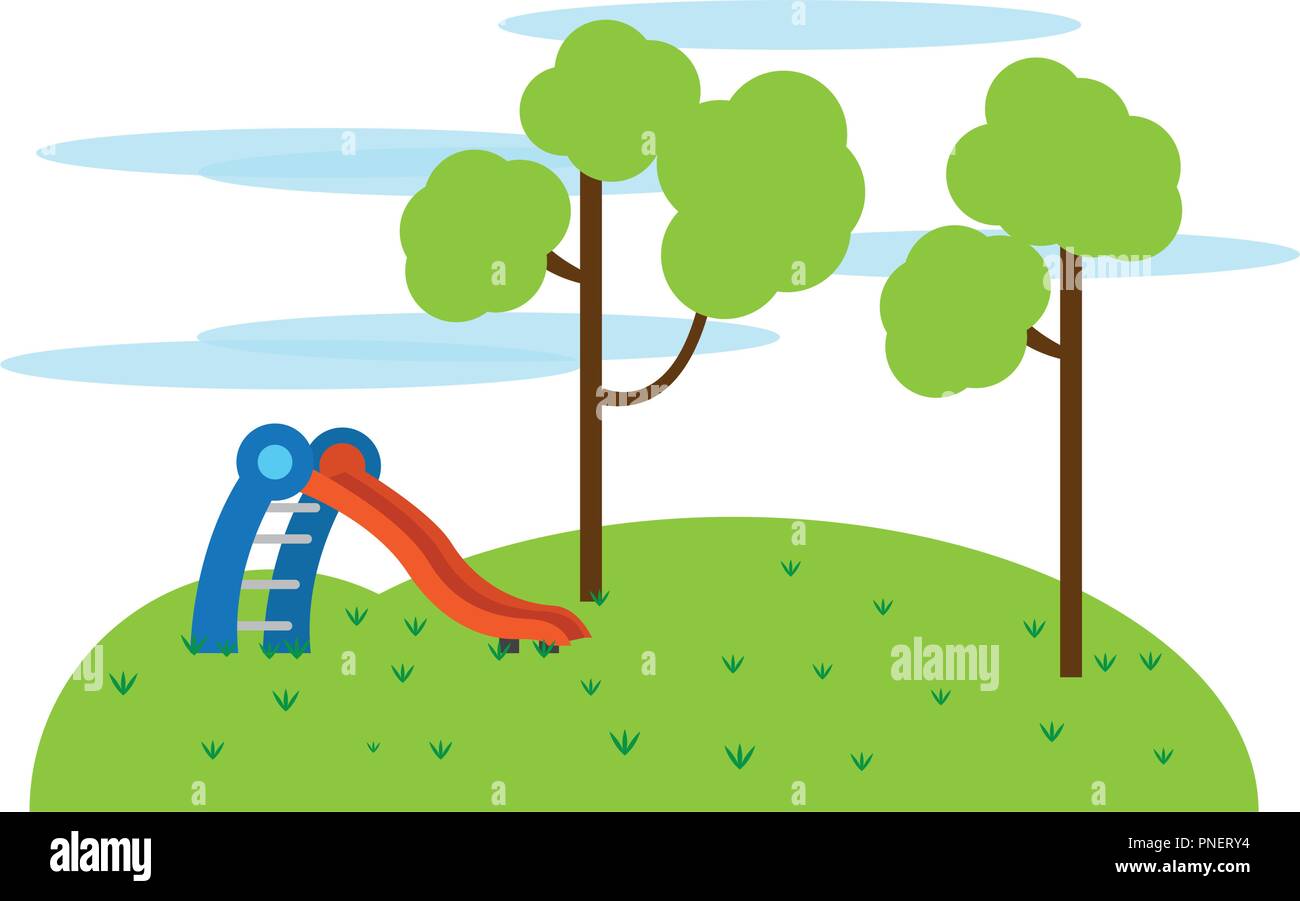 Children slide on white Stock Vector Images - Alamy