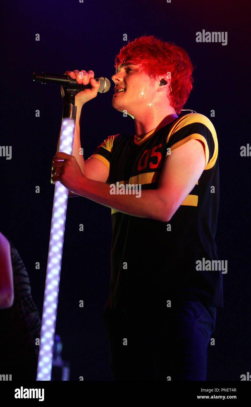 Gerard Way with My Chemical Romance performs in concert at the Cruzan ...