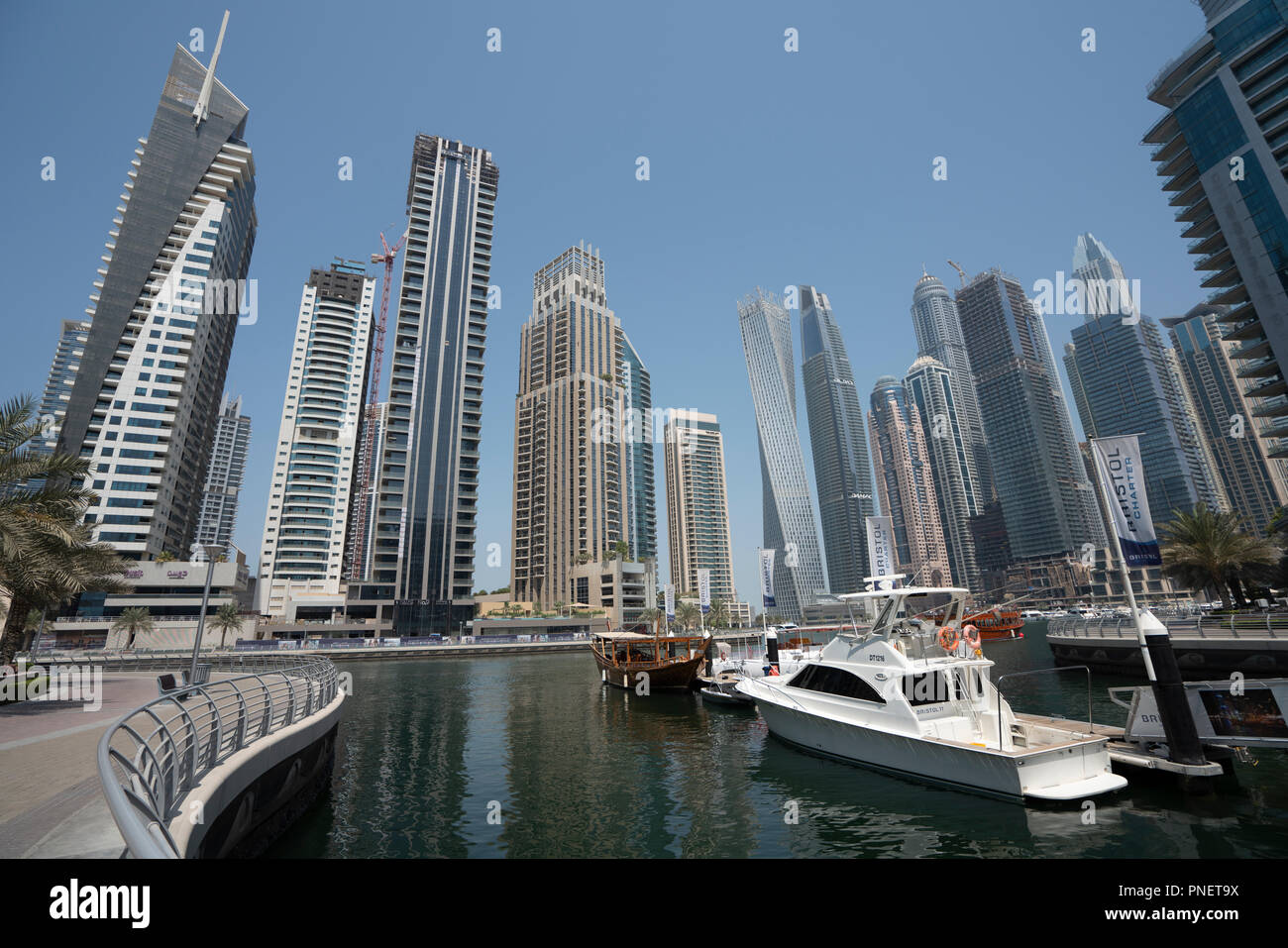 Many high rise apartment towers and skyscrapers in Marina district of ...