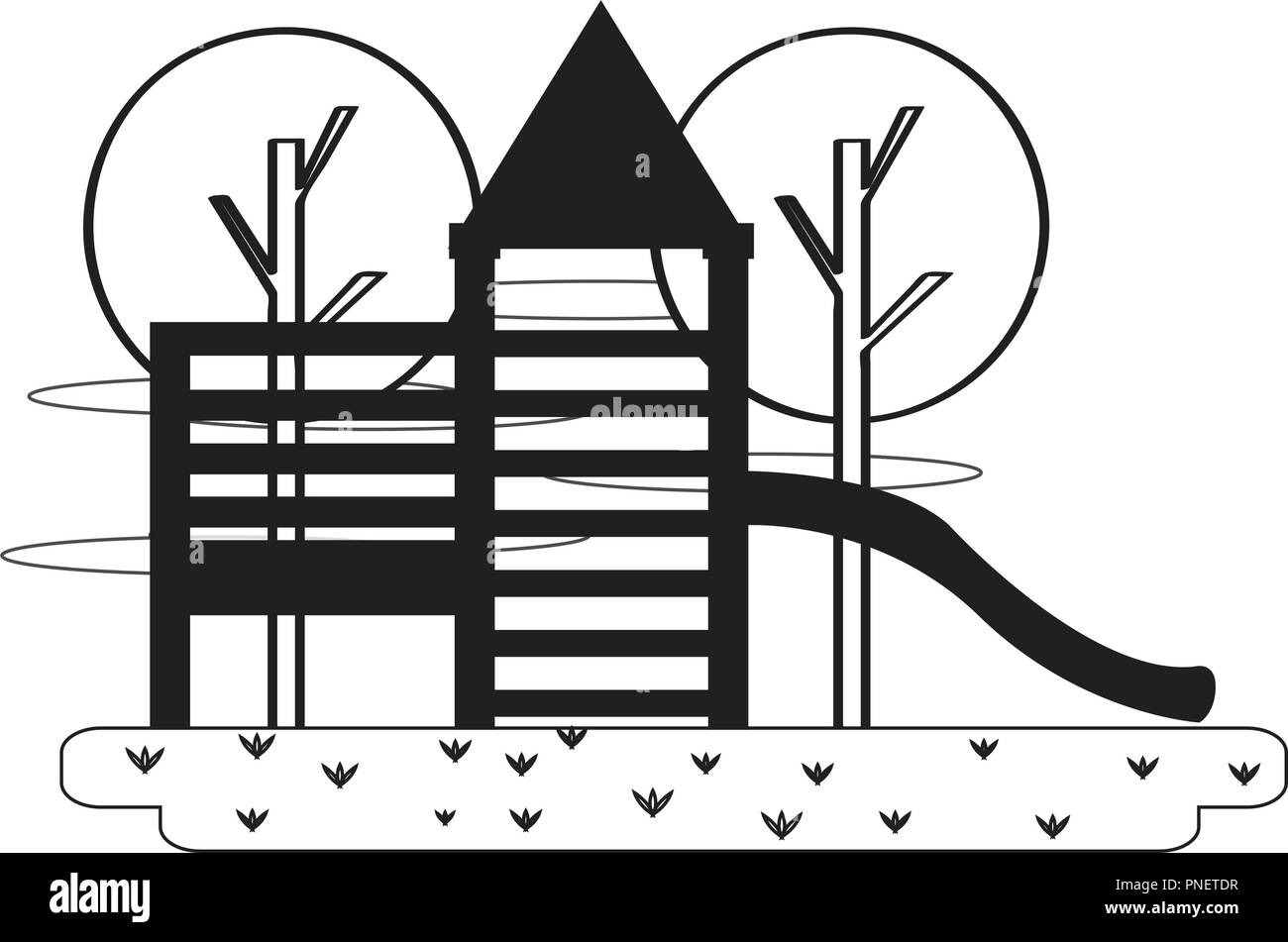 Playground slide public park Stock Vector Images - Alamy