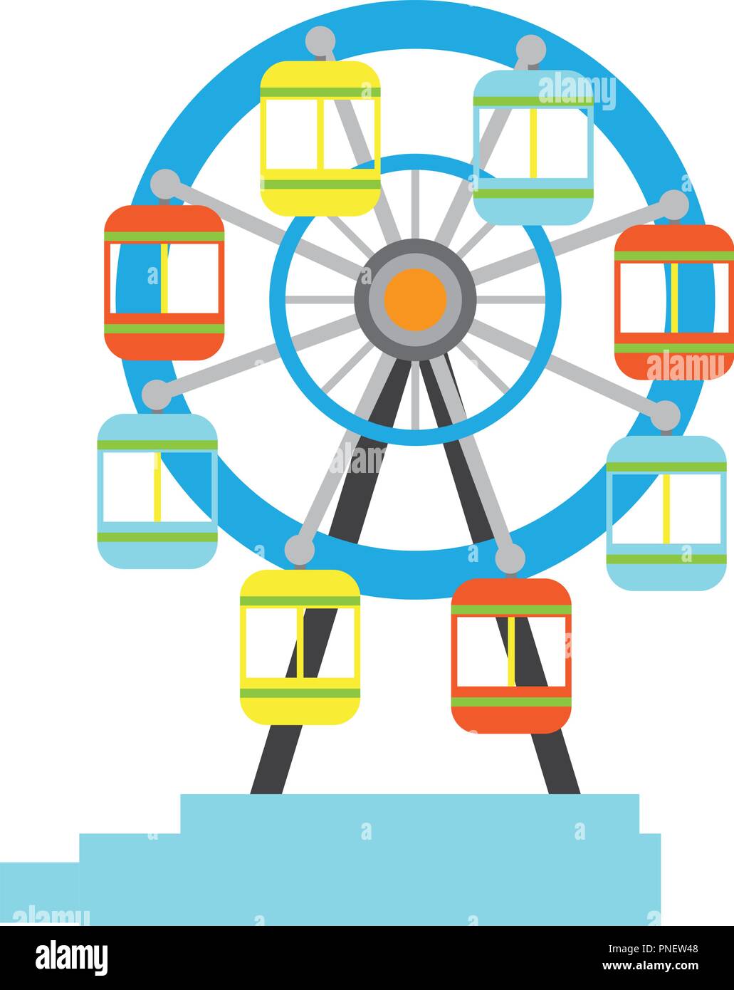 Isolated carnival ferris wheel icon Stock Vector Image & Art - Alamy