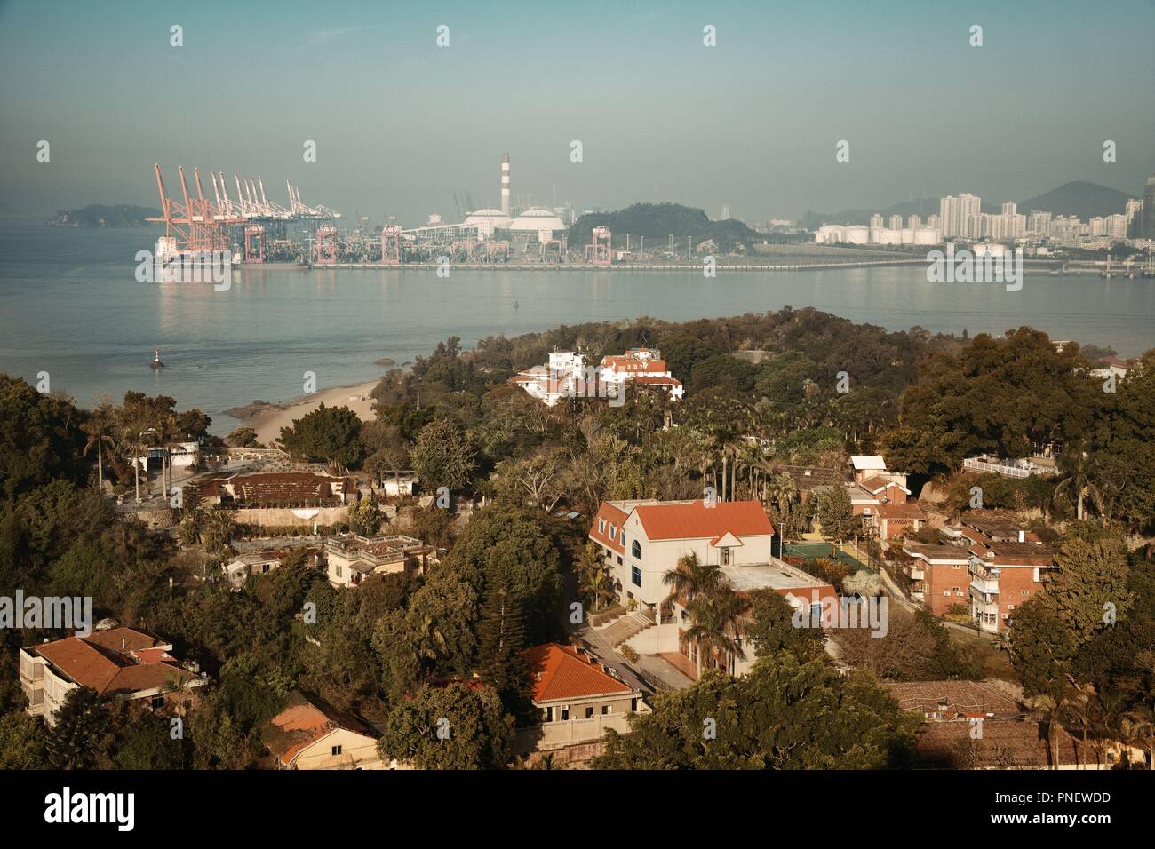 Xiamen city viewed from Gulangyu island in Fujian, China Stock Photo ...