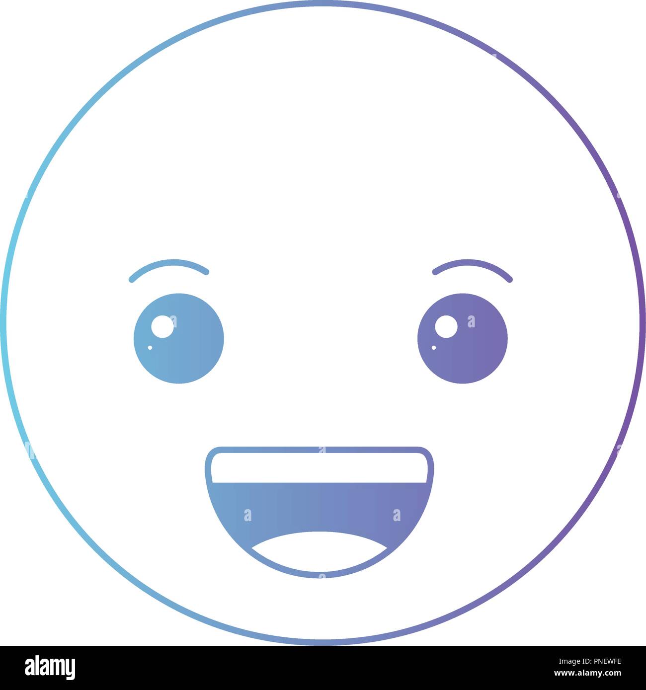 cartoon happy head kawaii character Stock Vector Image & Art - Alamy