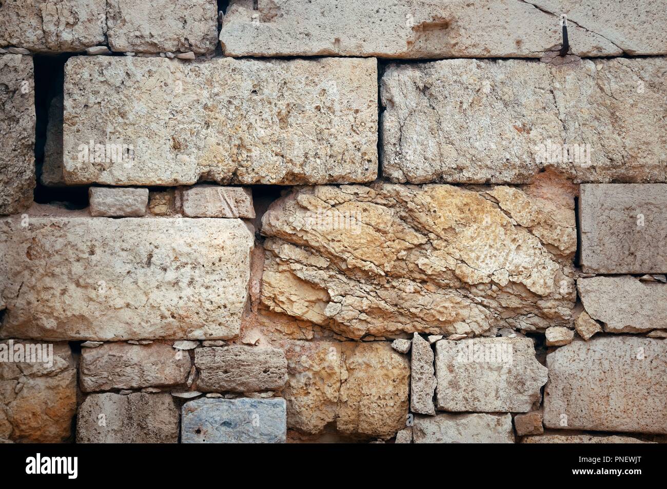 Wall texture in Acropolis historical ruins in Athens, Greece Stock ...