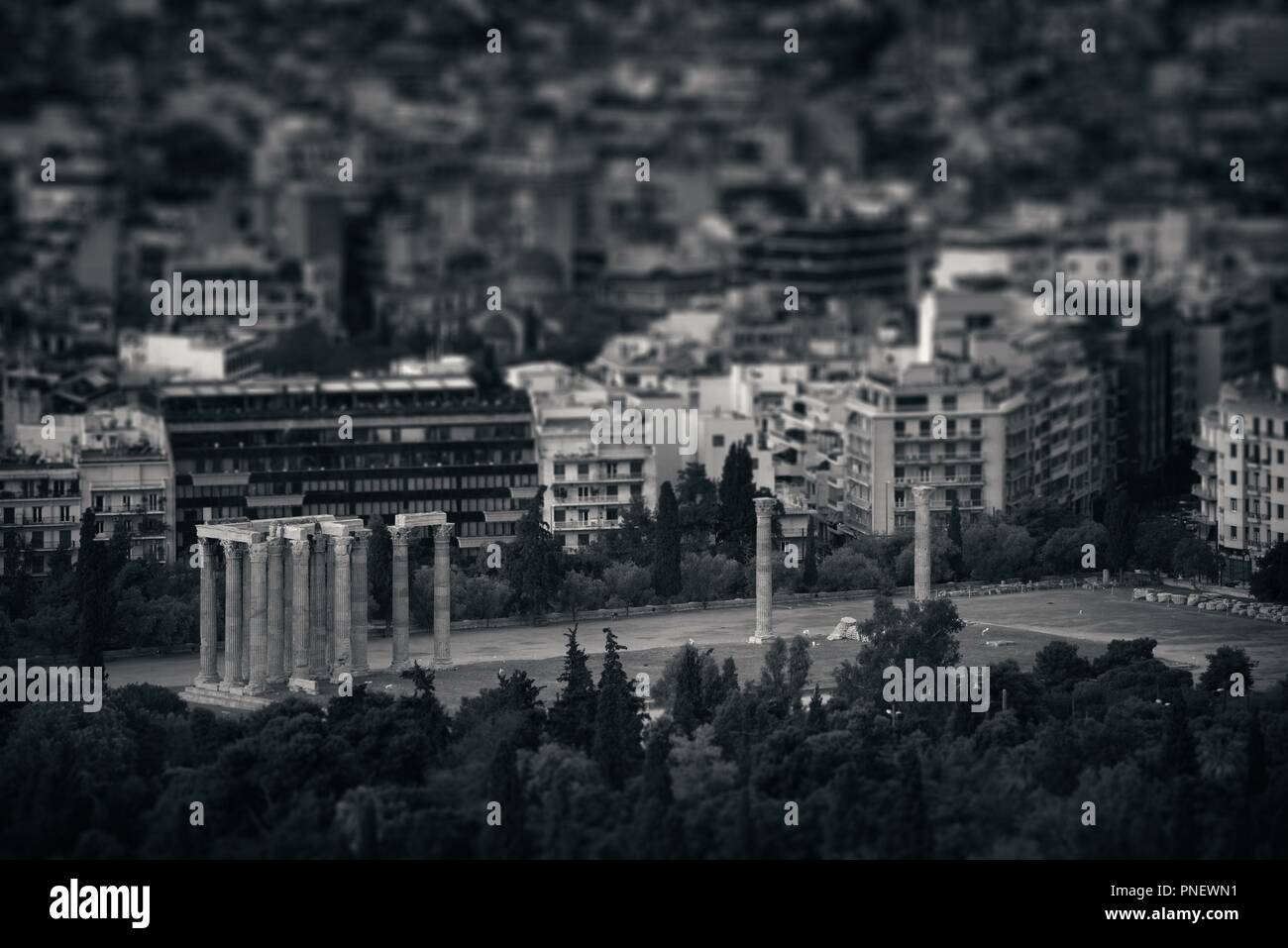 Aerial view of Temple of Zeus in Athens, Greece Stock Photo - Alamy